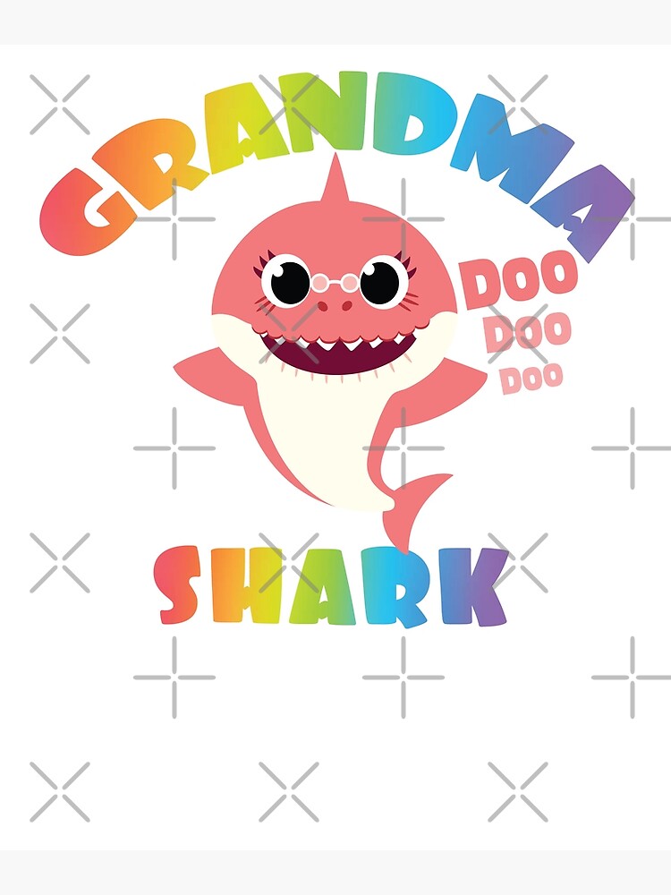 "grandma Shark Gift Cute Baby Shark Design Matching Family Set Doo Doo ...