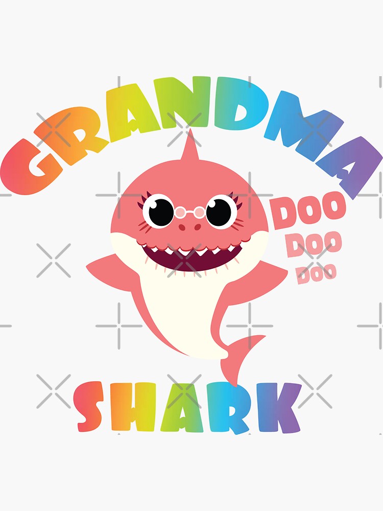 "grandma Shark Gift Cute Baby Shark Design Matching Family Set Doo Doo ...