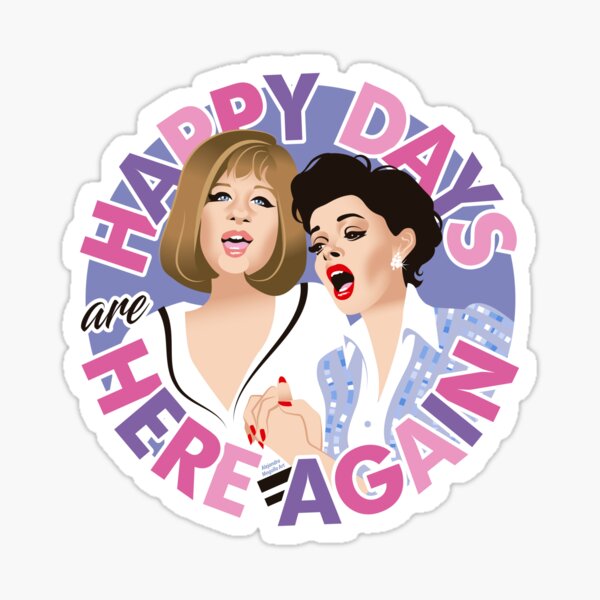 "Happy days" Sticker for Sale by AleMogolloArt | Redbubble