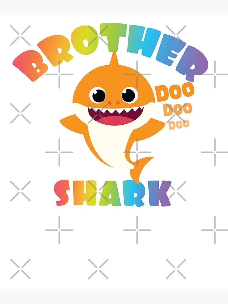 "brother Shark Gift Cute Baby Shark Design Matching Family Set Doo Doo ...