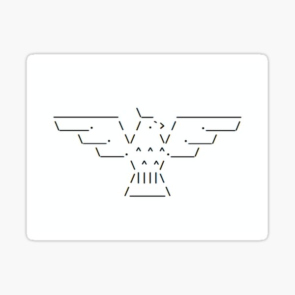 "EAGLE ASCII" Sticker by Phoenix-Designs | Redbubble