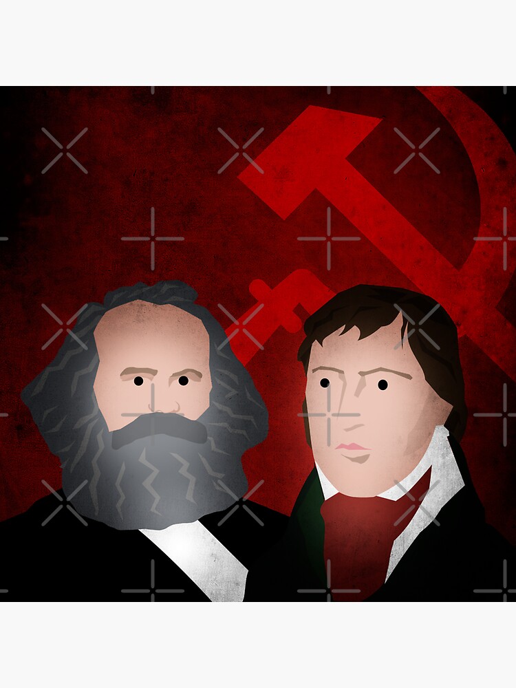 "HEGEL AND MARX - SOCIALIST PHILOSOPHERS - PORTRAITS ILLUSTRATION ...