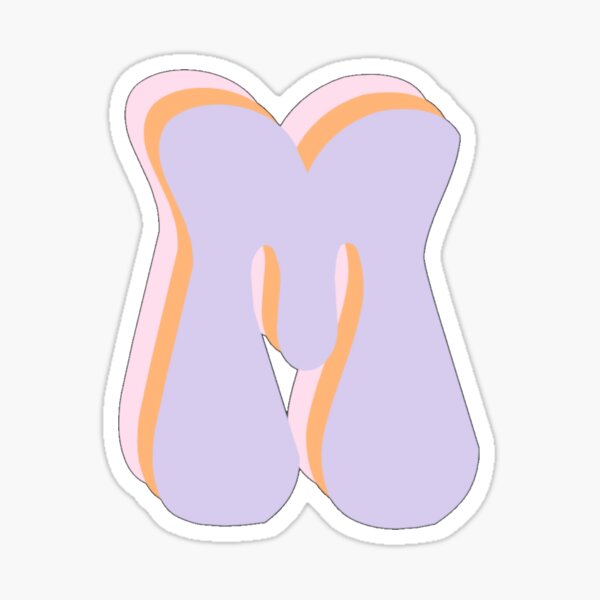 ""m" intial" Sticker by caitlinsshop | Redbubble