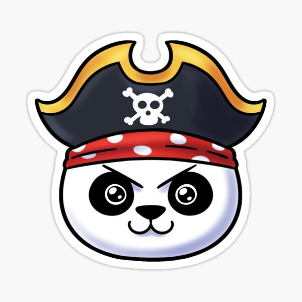 "Jabba The Panda Pirate Large" Sticker for Sale by TheYed | Redbubble