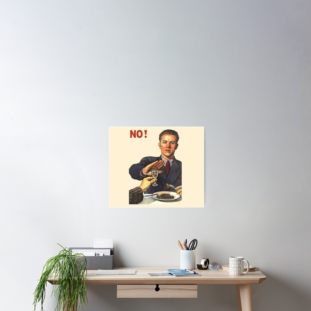 "Soviet poster Soviet Propoganda Anti-alcohol NET HET NO NYET НЕТ ...