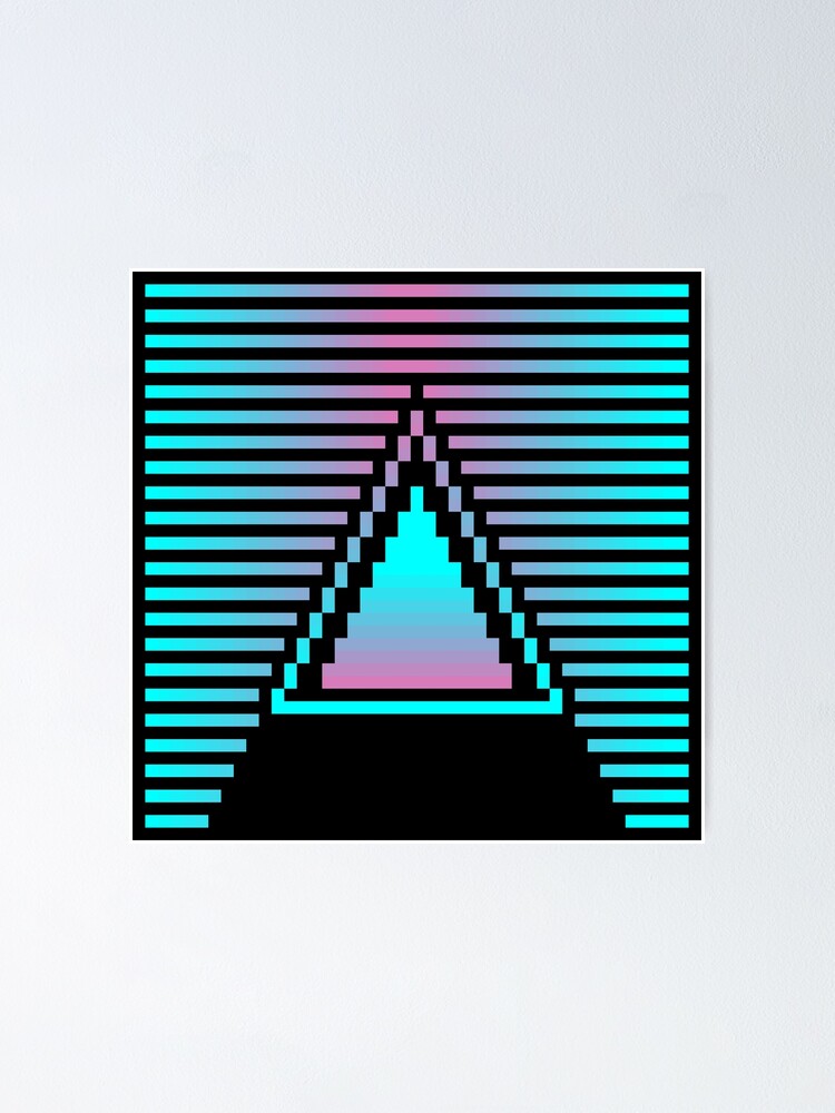 Póster «Vaporwave Pixel Art Triángulo Retrowave» de Gavirlas | Redbubble