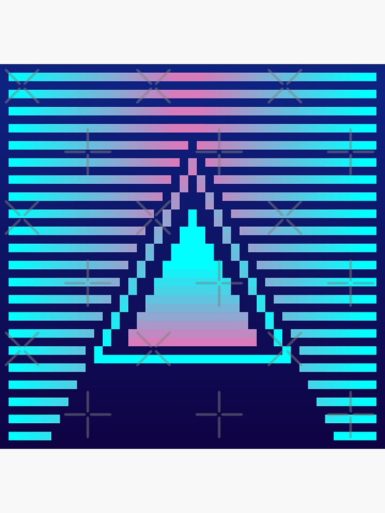 "Vaporwave Pixel Art Triangle Retrowave" Sticker for Sale by Gavirlas ...