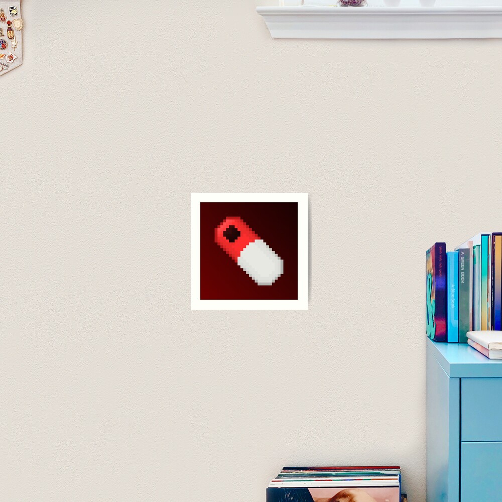 "Aesthetic Red Pill Pixel Art" Art Print for Sale by Gavirlas | Redbubble