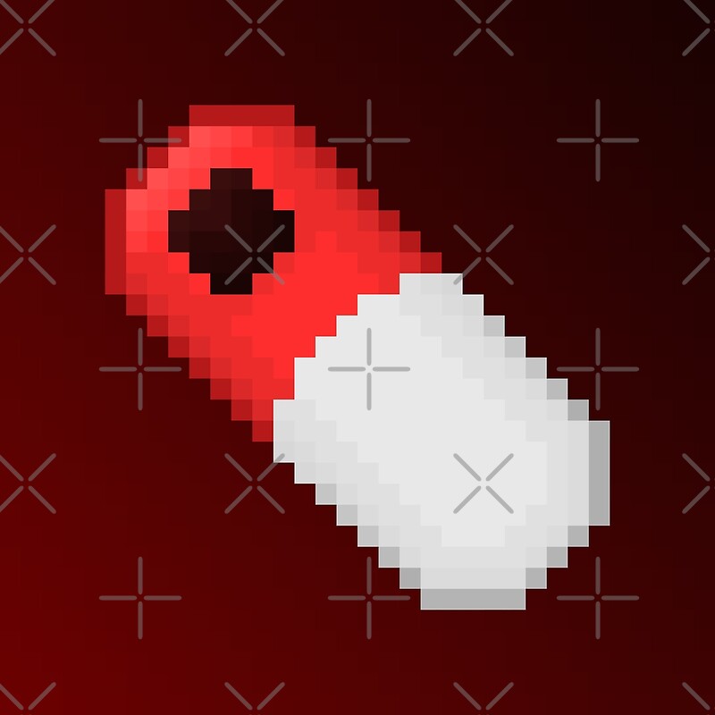 "Aesthetic Red Pill Pixel Art" by Gavirlas | Redbubble
