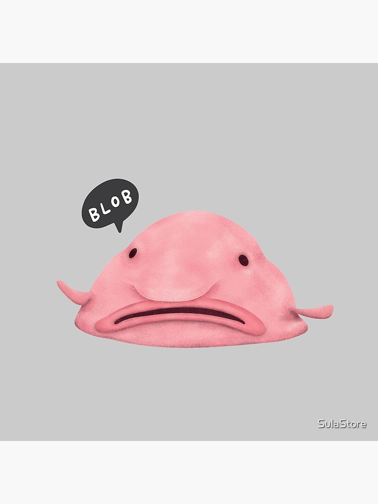 "Adorable Funny Blob Fish Deep Sea Creature" Pillow for Sale by ...