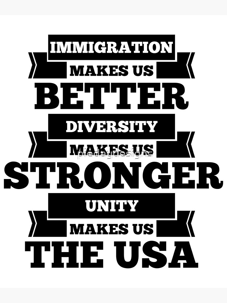 "IMMIGRATION U.S.A." Poster for Sale by piedaydesigns | Redbubble