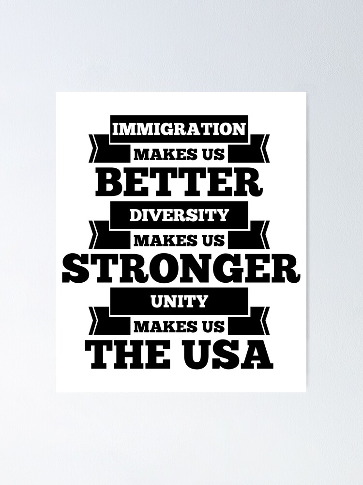 "IMMIGRATION U.S.A." Poster for Sale by piedaydesigns | Redbubble
