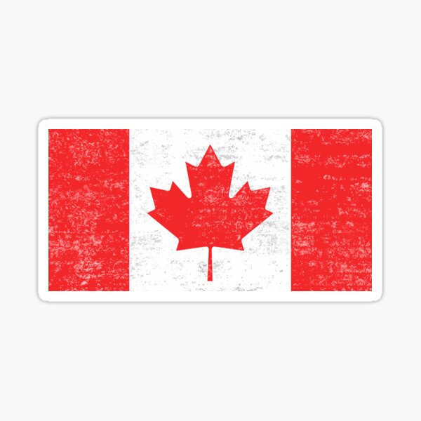 "Canadian Flag . Grunge Canadian Flag " Sticker for Sale by Chakibalami ...