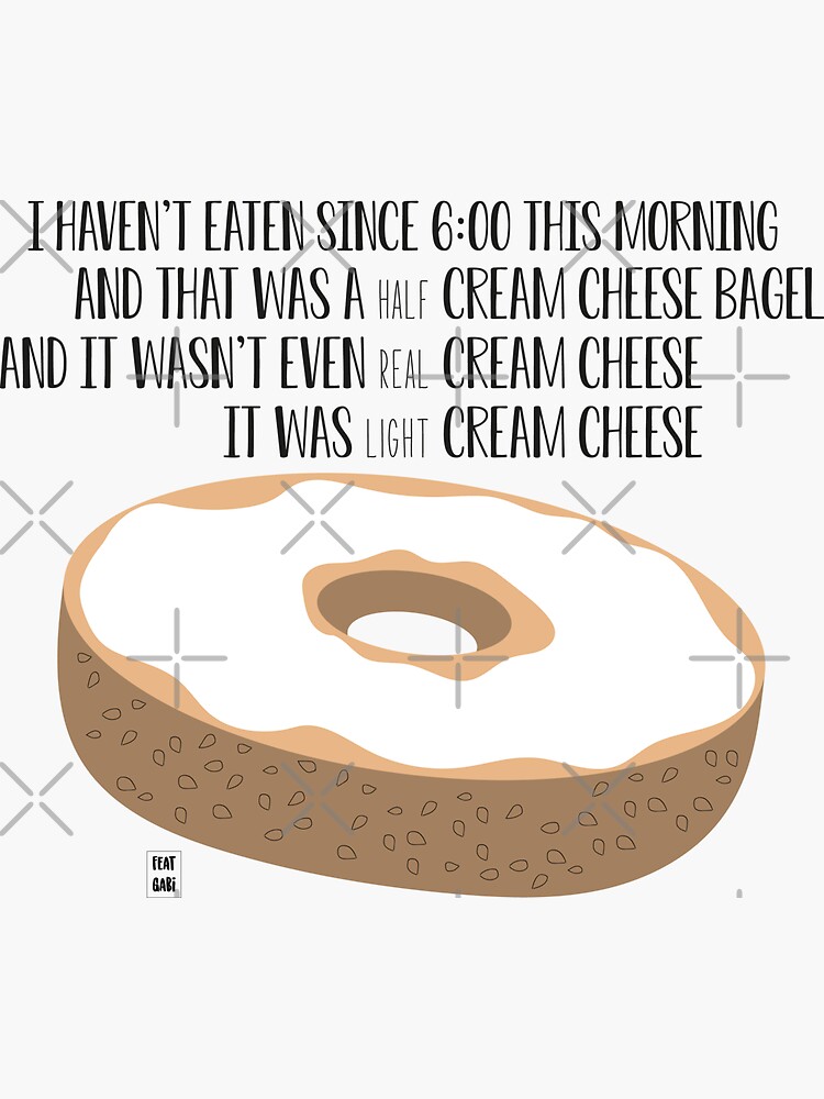 "Cream cheese bagel" Sticker by featuringabi | Redbubble