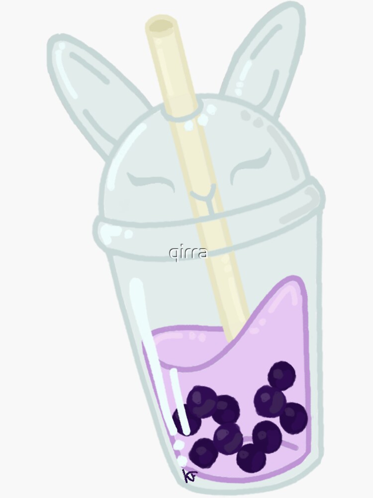 "Boba Tea Bunny Cup" Sticker by qirra | Redbubble