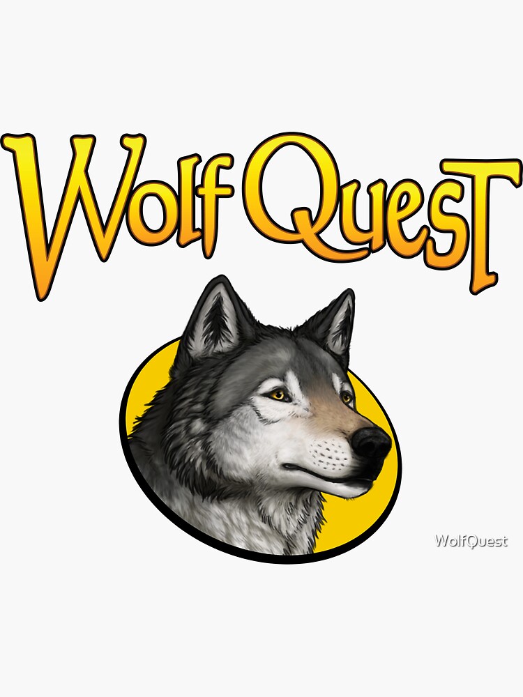 "WolfQuest logo" Sticker for Sale by WolfQuest | Redbubble