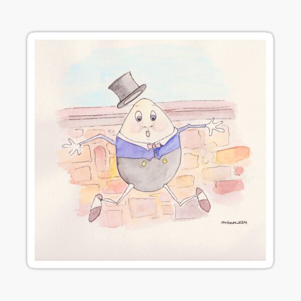 "Humpty Dumpty" Sticker by ombeanstudio | Redbubble