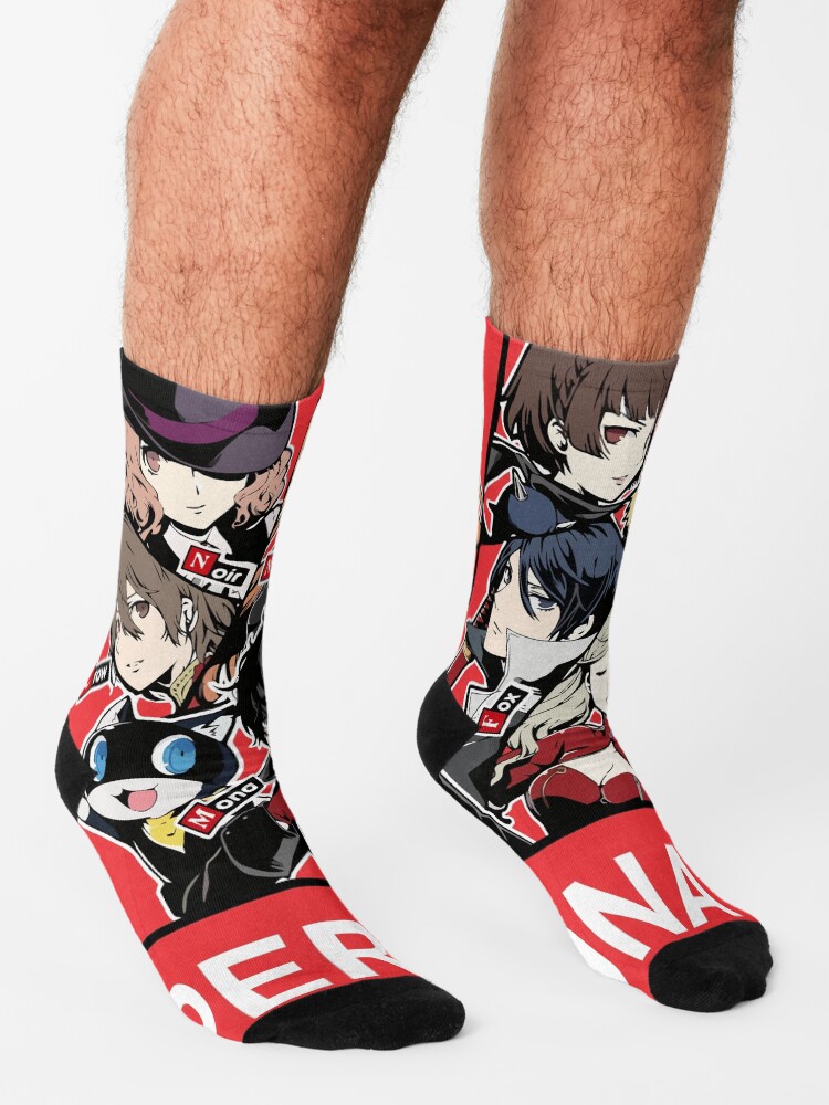 "Persona 5 phantom thieves (red background)" Socks by Gale-Glory ...