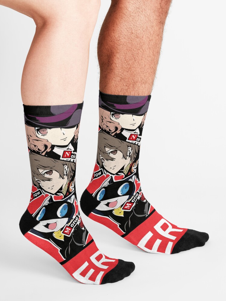 "Persona 5 phantom thieves (red background)" Socks by Gale-Glory ...