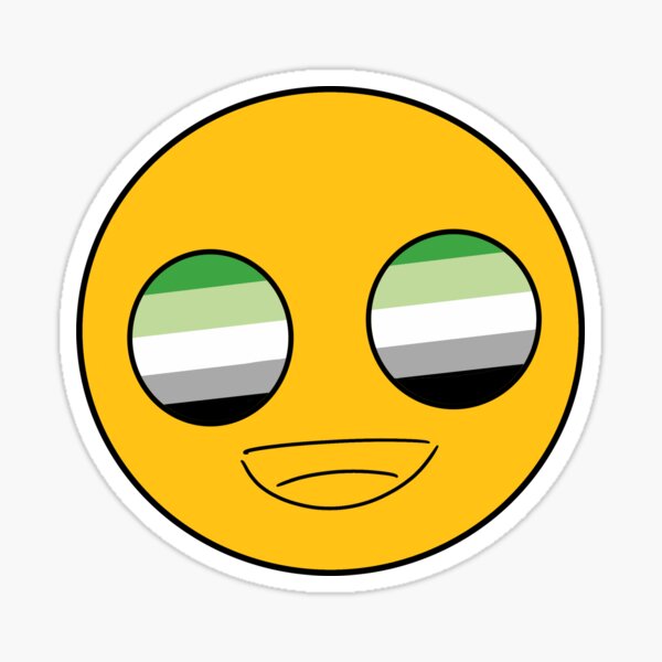 "Aro Face" Sticker by lucyjeana | Redbubble