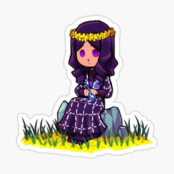 "Flower crown yennefer" Sticker for Sale by Elalalune | Redbubble