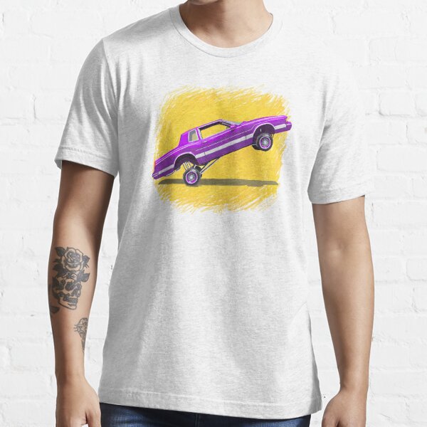 "Purple Box Chevy on Hydraulics on Yellow Background" T-shirt for Sale ...