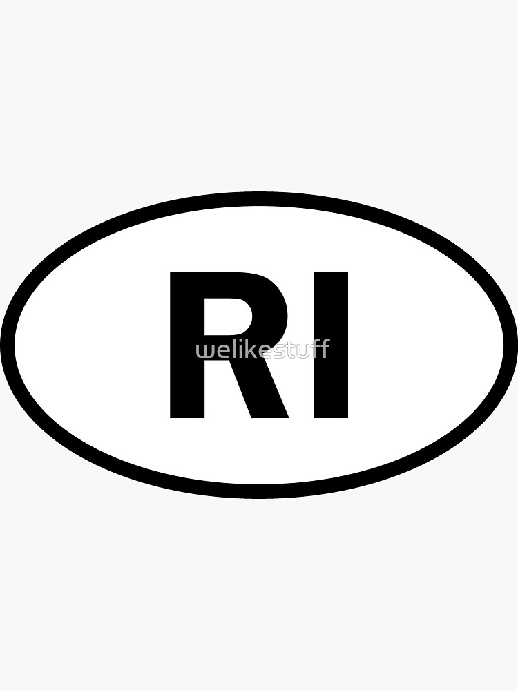 "Rhode Island - RI - oval sticker and more" Sticker by welikestuff ...