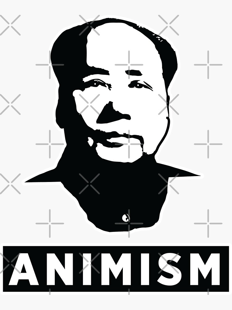 "MAO ZEDONG - ANIMISM" Sticker for Sale by savoir-itchy | Redbubble