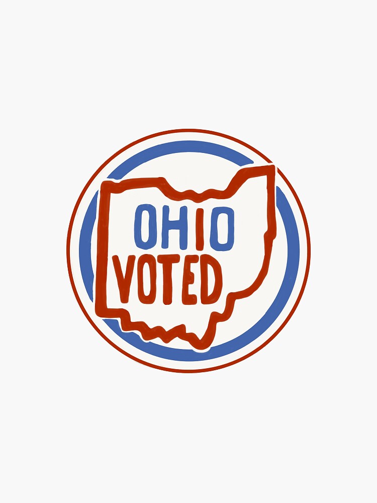 "Ohio "I Voted" Sticker" Sticker for Sale by Abigail Hyde | Redbubble