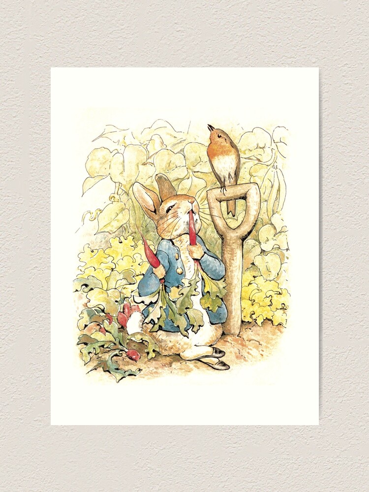 "Peter Rabbit in the Garden - Beatrix Potter" Art Print for Sale by ...