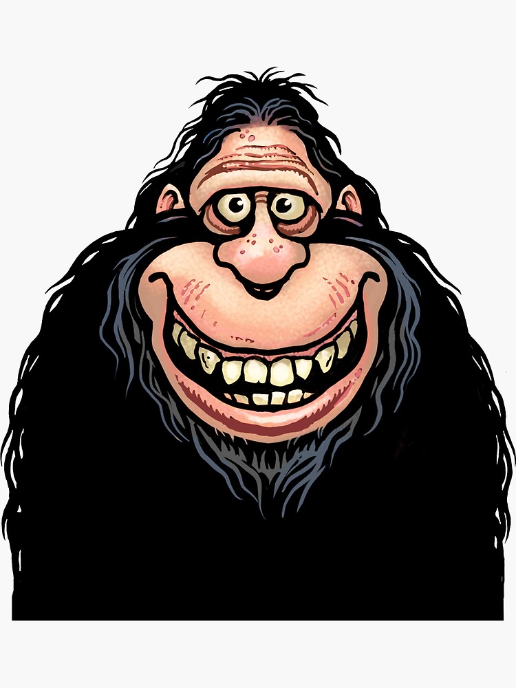 "Smiling Bigfoot Sasquatch" Sticker by stevesack | Redbubble