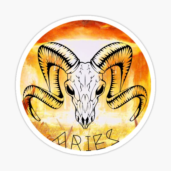 "Aries Symbol" Sticker for Sale by stinky-kitty | Redbubble