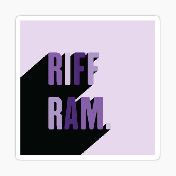 "Riff Ram" Sticker for Sale by jillianm6 | Redbubble