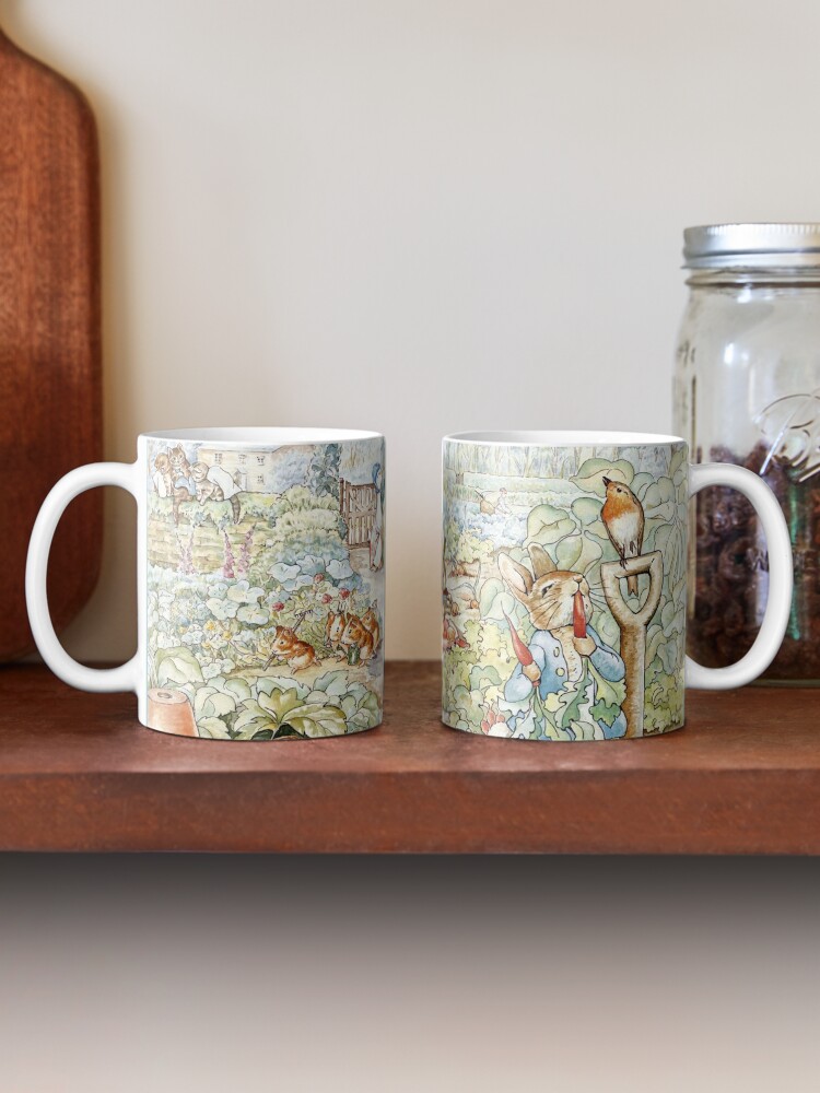 "Beatrix Potter Storybook Characters in Garden" Coffee Mug for Sale by ...