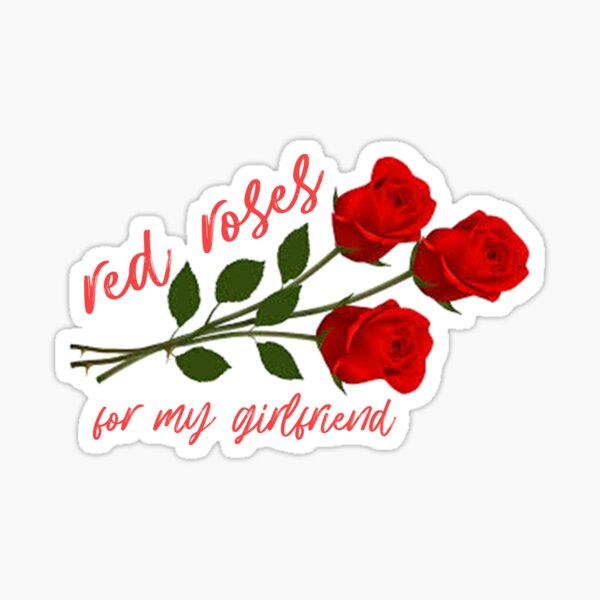 "red roses " Sticker for Sale by littlenbetweens | Redbubble