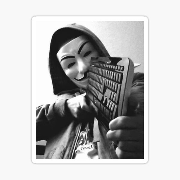 "Anonymous Keyboard" Sticker by Interpal | Redbubble