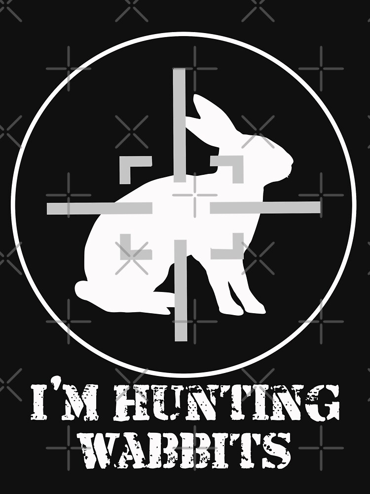 "I'M HUNTING WABBITS CUTE FUNNY RABBIT TShirt Men Kid Women" Essential ...