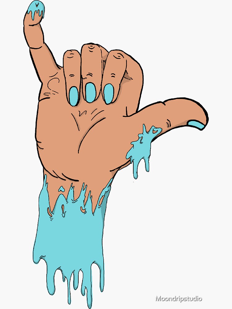 "Crooked pinky" Sticker for Sale by Moondripstudio | Redbubble