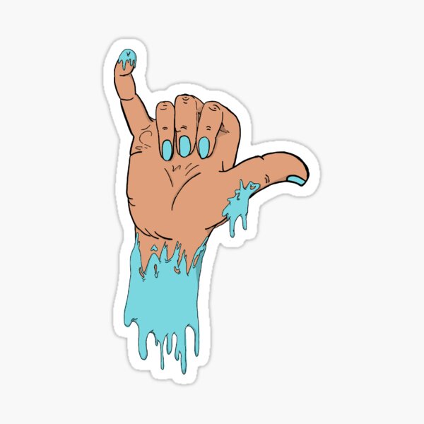 "Crooked pinky" Sticker for Sale by Moondripstudio | Redbubble