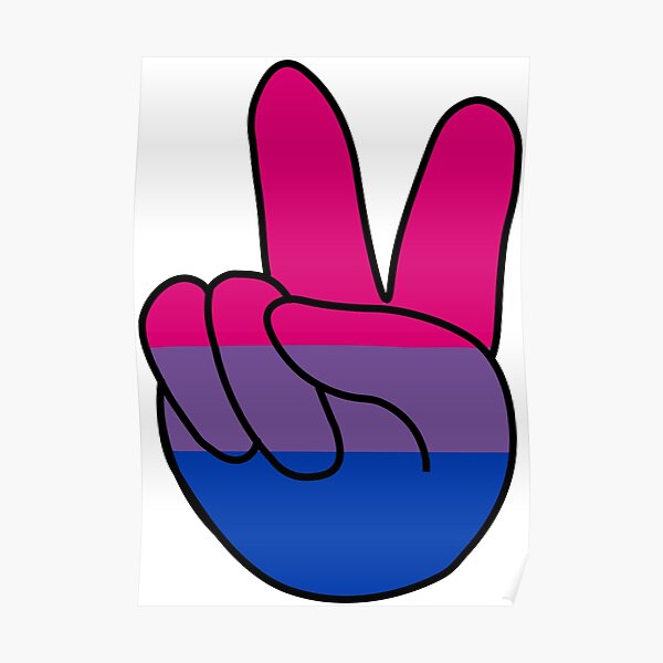 "Bi Peace Sign Inspired by Enid " Poster for Sale by Shleemies | Redbubble