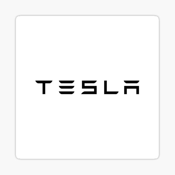 Tesla Text Logo Stickers | Redbubble