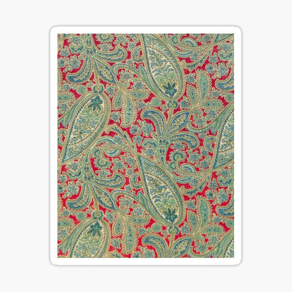 "Antique Paisley Fabric" Sticker by FuzzyHoney | Redbubble