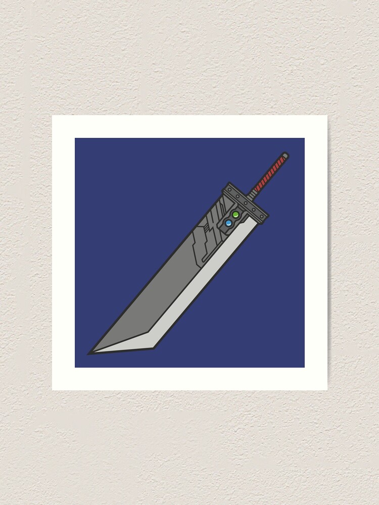 "FF7 Remake Buster Sword" Art Print for Sale by threadfulcat | Redbubble