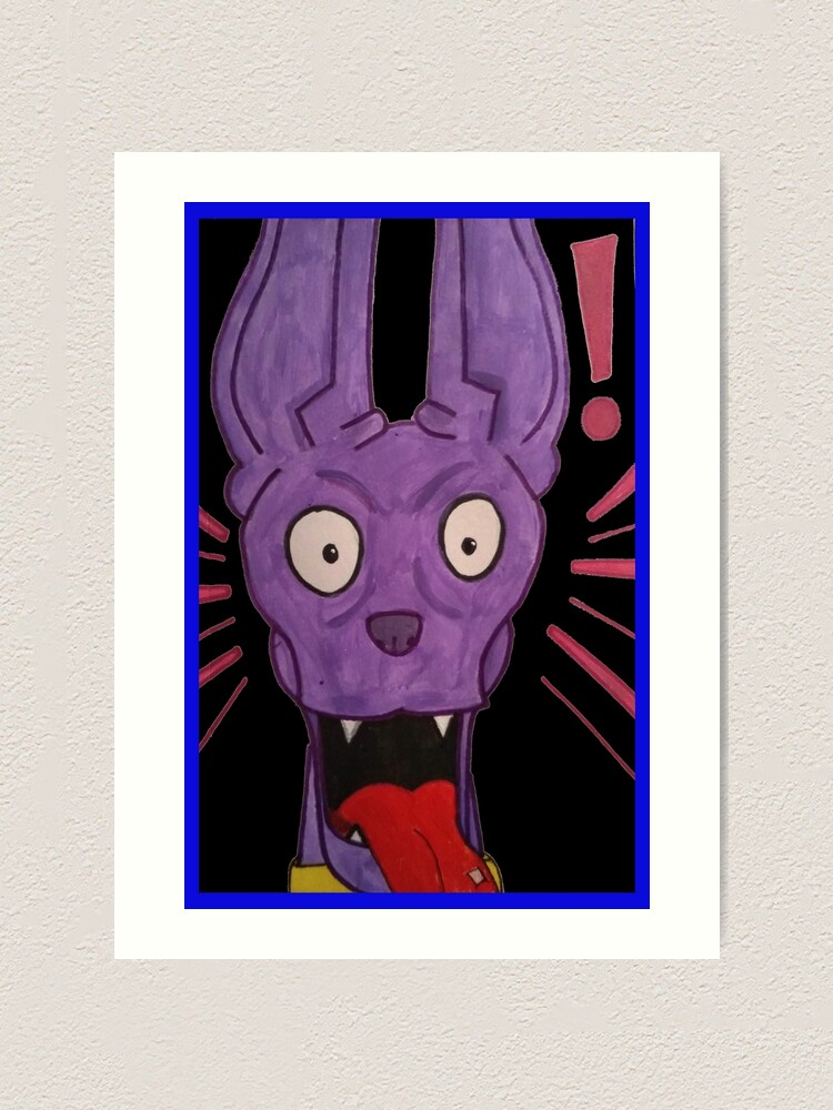 "Lord Beerus is happy (blue)" Art Print for Sale by SIneptitude | Redbubble