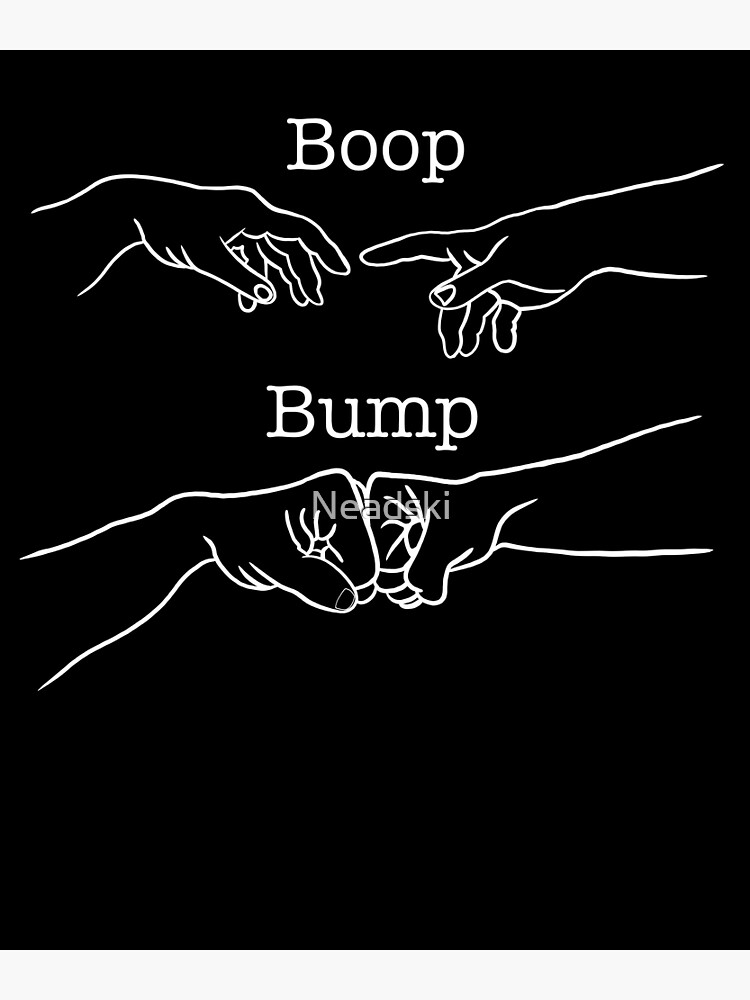 "Michelangelo Hand of God Boop Fist Bump Art" Poster for Sale by ...