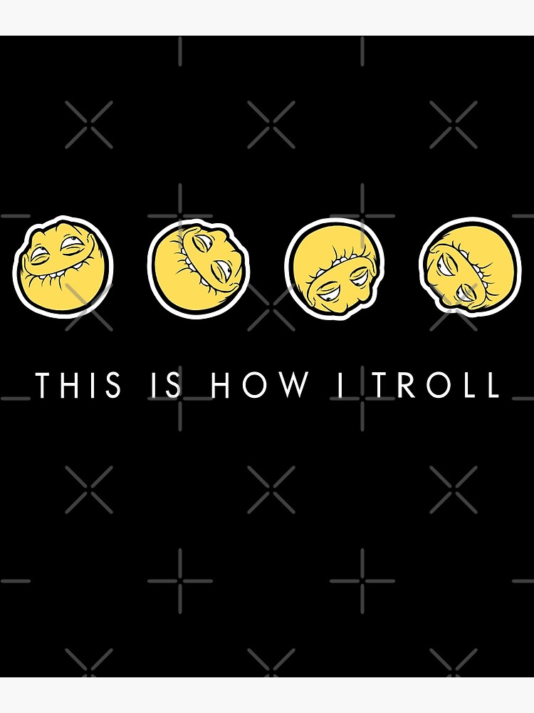 Lámina metálica «Así es como ruedo - Emoticon de sonrisa de cara de ...