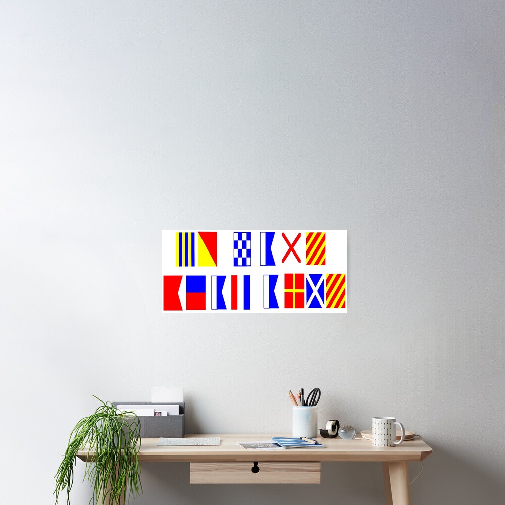 "Go Navy, Beat Army in Signal Flags" Poster by Spacestuffplus | Redbubble