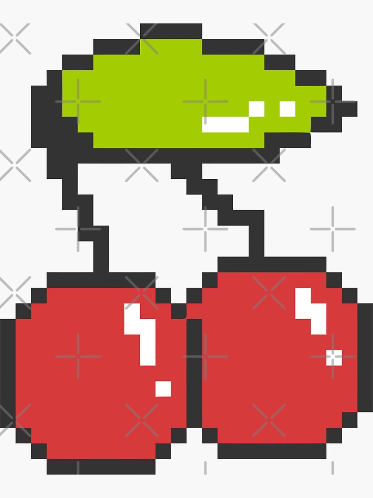 "Cool 8 bit cherry" Sticker for Sale by talkitoff | Redbubble