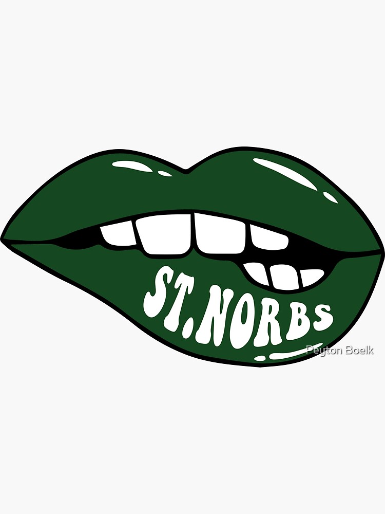 "St. Norbert College Retro Lips" Sticker for Sale by pjboelk | Redbubble