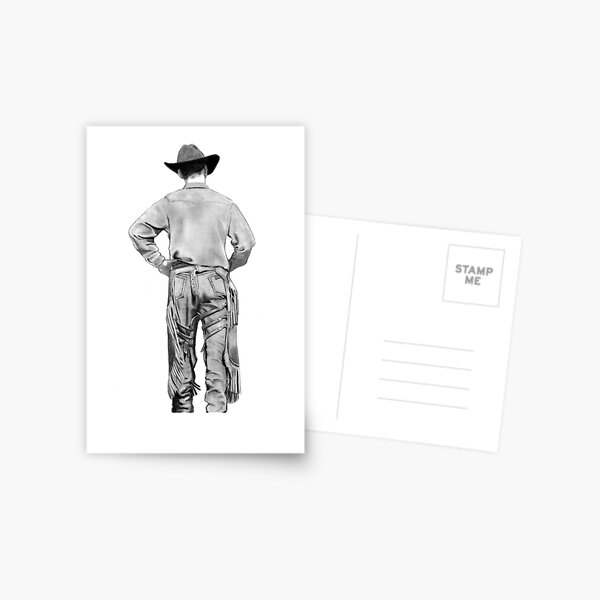 "Cowboy Walking, Chaps, Rodeo, Working Cowboy, Pencil Drawing, Realism ...